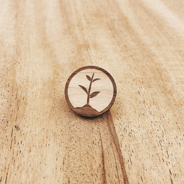 Engraved Wooden Pins, Wood Pin, Wooden Badge Name tags, Low Quantities