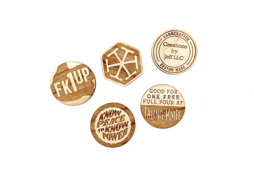 Custom Wooden Tokens, Wood Nickels, and Wooden Coins - made in the USA