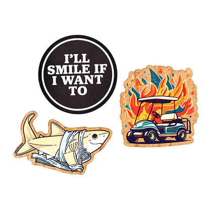 Custom Wooden Stickers, wooden decals, & labels. Engraved & full Color ...