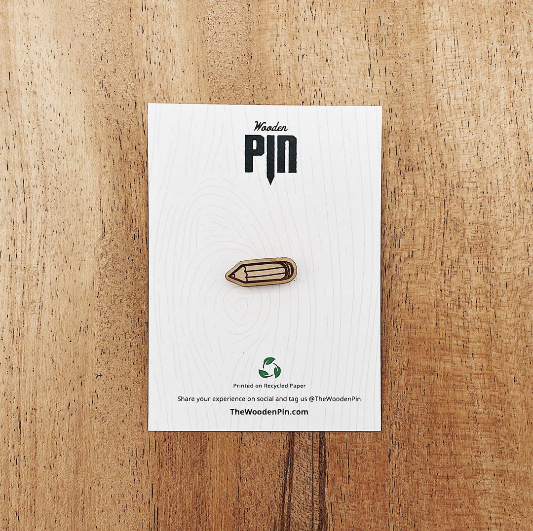 Mini Pencil Wooden Pin