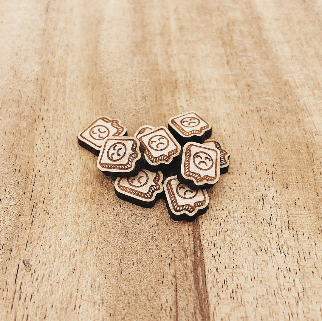 Mini Sad Wooden Pin